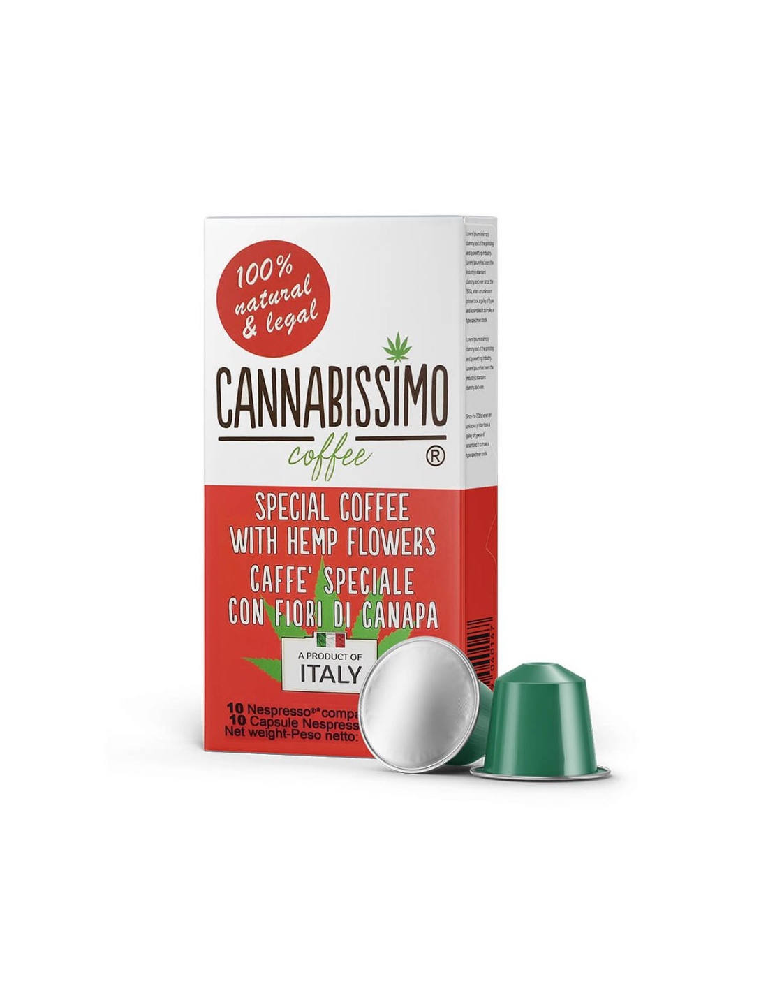 Nespresso Coffee Capsules with Hemp Flowers (10 capsules)